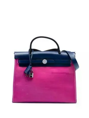 Hermès 2018 Toile Herbag Zip 31 Satchel - Pink
