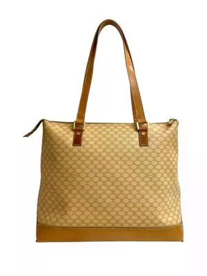 Celine 2000 Macadam Coated Canvas Tote Bag - Brown