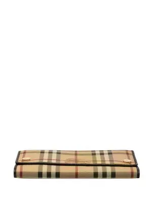 Burberry 2000-2017 Haymarket Check Coated Canvas Continental Wallet Long Wallets