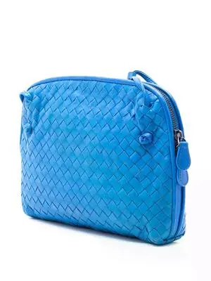 Bottega Veneta 2012-2026 Nappa Intrecciato Nodini Crossbody Bag - Blue