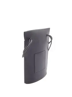 Loewe 2010-2026 Smooth Calfskin Pebble Pouch Crossbody Bag - Black