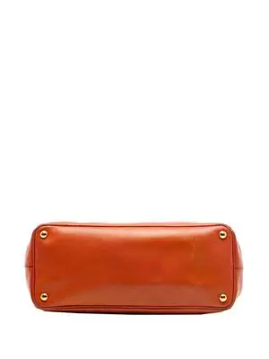 Prada Medium Saffiano Lux Galleria Double Zip Satchel - Orange