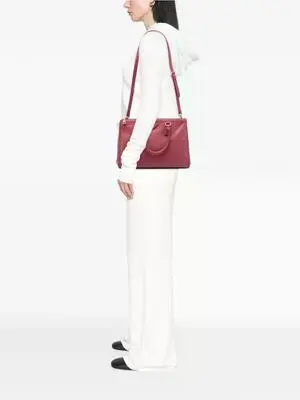 Prada Medium Saffiano Lux Galleria Double Zip Satchel - Pink