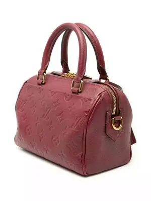 LOUIS VUITTON 2018 Monogram Empreinte Speedy Bandouliere 20 Satchel - Red