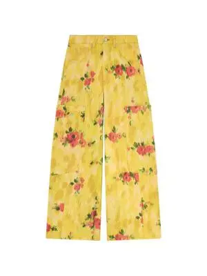 GANNI Floral Print Trousers