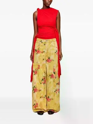 GANNI Floral Print Trousers