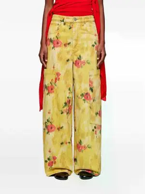 GANNI Floral Print Trousers