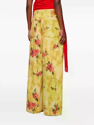 GANNI Floral Print Trousers