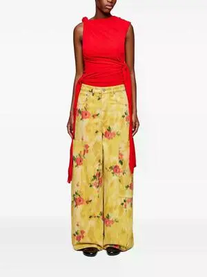 GANNI Floral Print Trousers