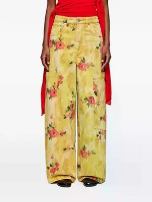 GANNI Floral Print Trousers