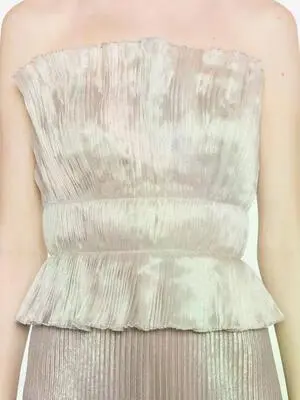 L'IDEE Masquerade Pleated Peplum Gown - Pink
