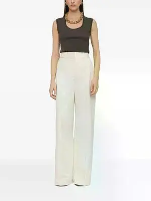 JOSEPH Jnane Wide-leg Trousers - Neutrals
