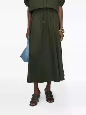 JOSEPH Manar A-line Midi Skirt - Green