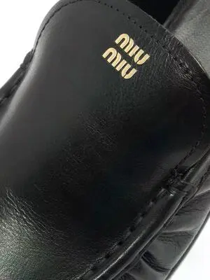 Miu Miu Embossed-logo Loafers