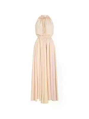 PATOU Open-back Halterneck Maxi Dress - Neutrals