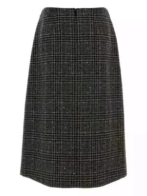 Fendi Check-pattern Midi Skirt