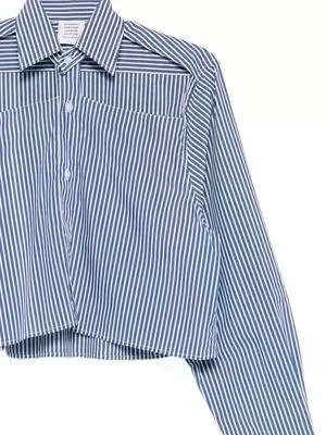 Vetements Striped Cropped Shirt