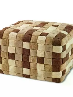 POLSPOTTEN Medium Weave Pouf Stool