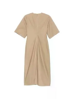 AMI Paris Topstitch Dress - Neutrals