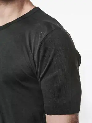 THOM KROM Ribbed-panel T-shirt