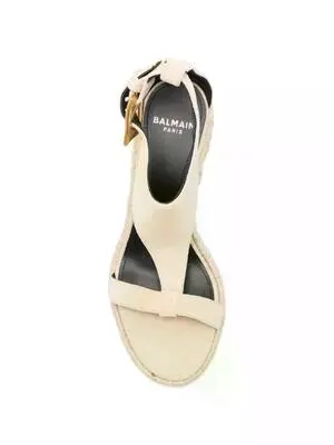 Balmain Wedge Espadrilles - Neutrals