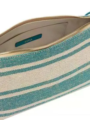 Furla Debby Striped Shoulder Bag - Blue