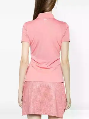 J. Lindeberg Tour Tech Button Polo Top - Pink