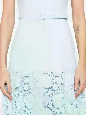 SELF-PORTRAIT Lace Belted Midi Dress