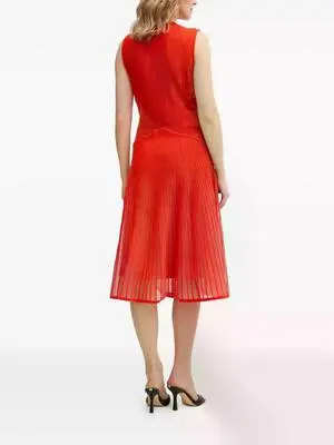 Karl Lagerfeld V-neck Pleated Dress