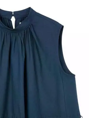 STUDIO TOMBOY Gathered Sleeveless Dress - Blue