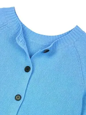 STUDIO TOMBOY Buttoned Short-sleeve Cardigan - Blue