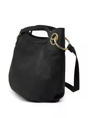 Borbonese Medium London Ring Shoulder Bag - Black