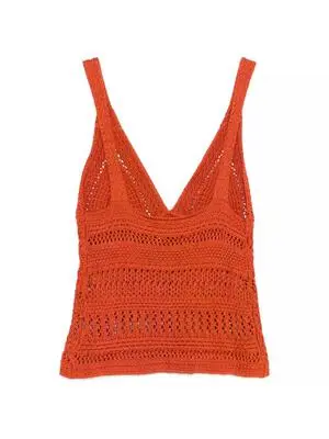Alpha Studio Crochet Sleeveless Top