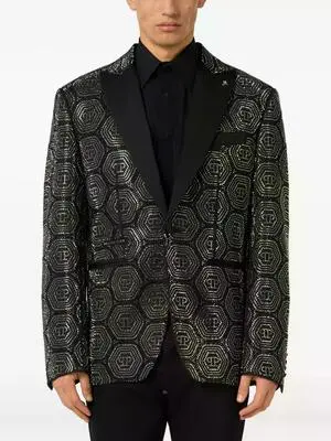 Philipp Plein Monogram Embellished Blazer