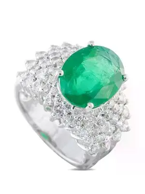 LB EXCLUSIVE Diamond And Emerald Ring