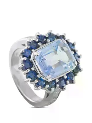 LB EXCLUSIVE 14k Gold Sapphire And Diamond Ring - Silver