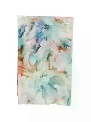 D'ANIELLO Floral Scarf - Blue