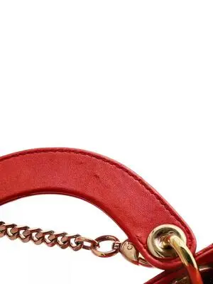 Dior Lady Cannage Quilt Iridescent Leather Mini Satchel - Red