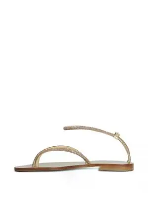 EDDI CUOMO Crystal-embellished Ankle-strap Sandals