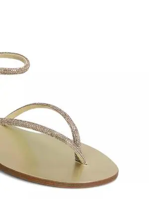 EDDI CUOMO Crystal-embellished Ankle-strap Sandals