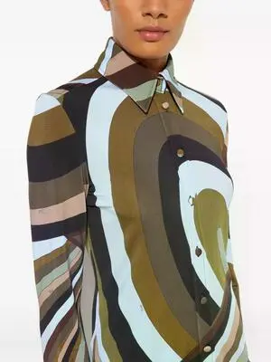 Emilio Pucci Iride Print Stretch Viscose Shirt