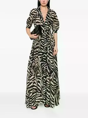 Ermanno Scervino Zebra-print Maxi Shirt Dress