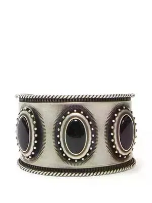 ANN DEMEULEMEESTER Engraved Cuff Bracelet - Silver