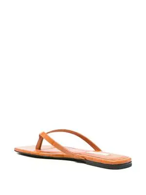 TOTEME Croco-embossed Flip Flops - Orange