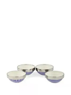 POLSPOTTEN Geometric-patterns Bowls - White