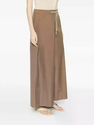 Max Mara Drawstring Palazzo Pants - Brown