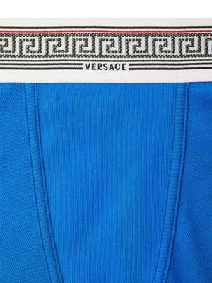 Versace Ribbed Cotton-jersey Trunks