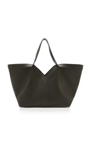 Saint Laurent Large 'y' Leather Tote - Brown