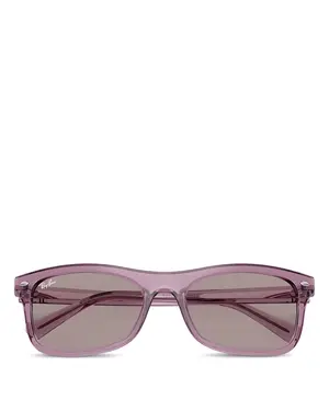 Ray-ban Square Sunglasses, 54mm - Transparent Violet