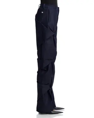 KATE BARTON Astrid Denim Draped Trousers